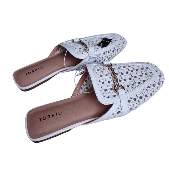 torrid | Shoes | Torrid Size 1ww Wide Width Bone Horsebit Woven Mule ...